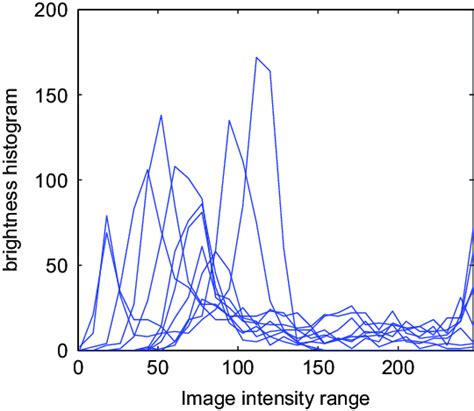 The Brightness Histogram Curves Of Fig 6 A Download Scientific Diagram