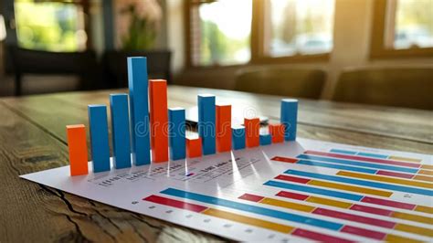 Data Analysis Presentation With Colorful Charts And Graphs In A Modern Workspace Stock Footage