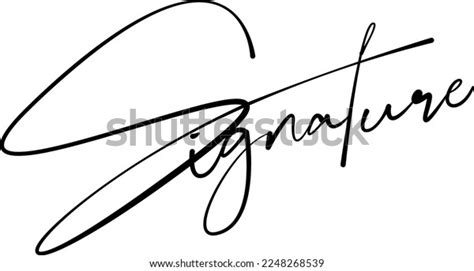 Handwritten Signature Signed Papers Documents Random Stock Vector