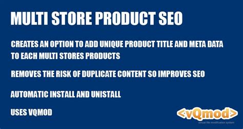 Opencart Multi Store Products Seo
