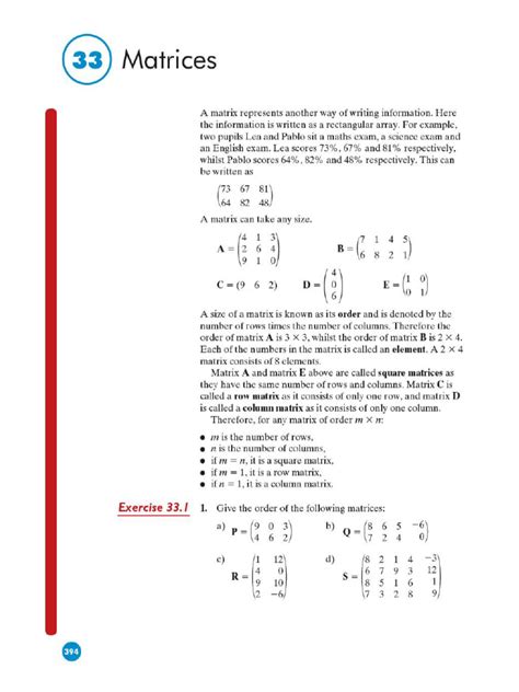 Matrix Igcse Pdf