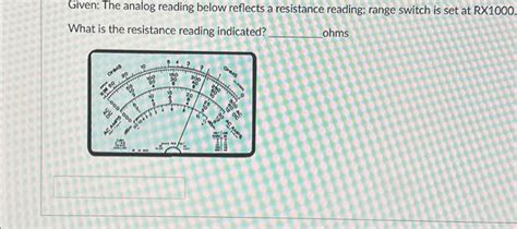 Solved Given The Analog Reading Below Reflects A Resistance Chegg