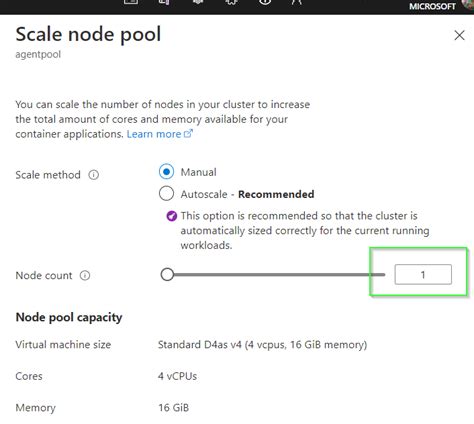 Aks Manual Autoscaling Still Showing Node Count Of Two Even After Deleting The One Node Using