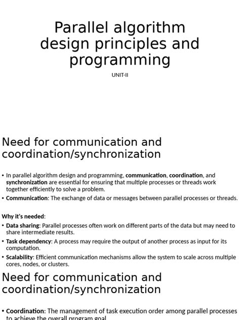 Parallel Algorithm Design Principles And Programming Pdf Process
