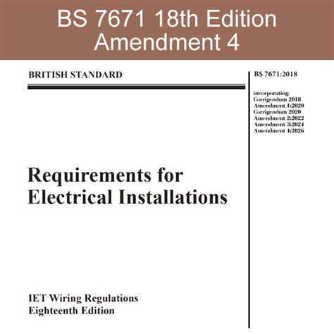 Bs 7671 Amendment 4 Have Your Say
