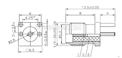 Sma Female Pcb Edge Mount Sma Ke Pcb Size 1 6mm [5351] Sunrom Electronics