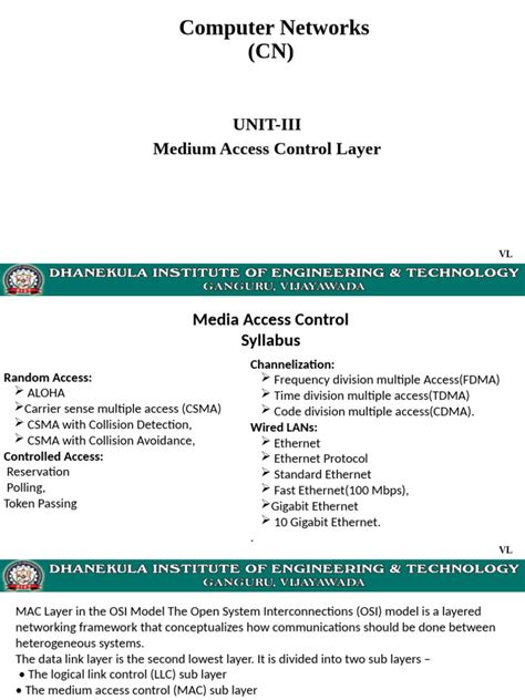 Unit 3 Medium Access Control Pdf