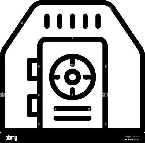 Bomb Shelter House Icon Outline Vector Defense Protection Room Bunker Stock Vector Image And Art