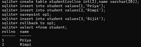Commit Rollback And Savepoint In Sqltcl Commands Commit Rollback And Savepoint Computer