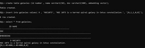 Oracle 23ai Vector Column Data Type Geodata Master