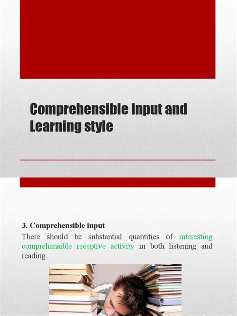 Comprehensible Input And Learning Style Pdf