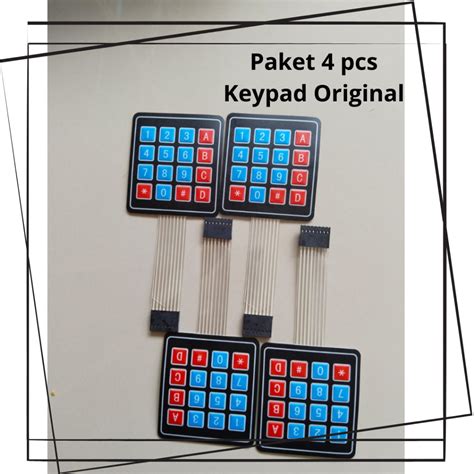Jual Paket 4 Pcs Tombol Keypad Pom Mini Pertamini Digital Keypad Membrane 4x4 Shopee Indonesia