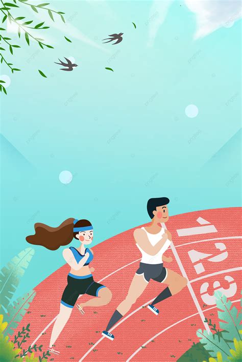 피트니스 포스터 달리기 캐릭터 배경 배경 화면 및 일러스트 무료 다운로드 Pngtree