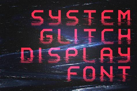 System Glitch Display Glitch Font Free Font
