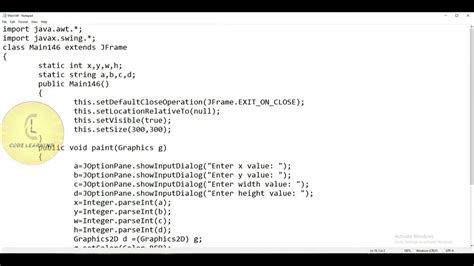 Java Graphics2d Draw3drect User Input Codelearning Youtube