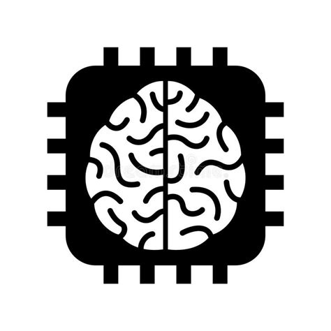 Ai Brain Circuit Board Icon Artificial Intelligence Technological Chip Stock Vector