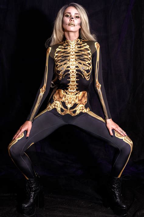 Adult Skeleton Costume Sexy Halloween Costume For Women Etsy