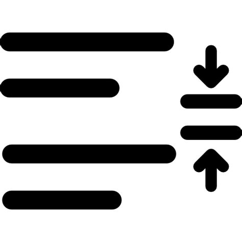Line Spacing Adjustment In A Paragraph Icon