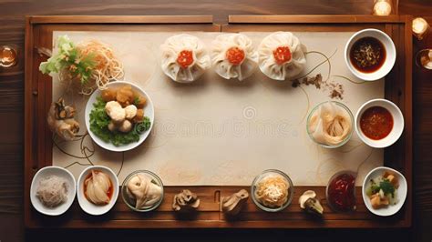The Elegant Dim Sum Restaurant Menu Template A Tasteful Journey Through Chinese Cuisine Stock