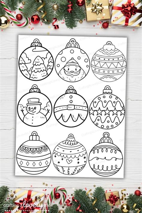 Free Printable Christmas Ornaments To Color