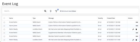 Event Log Growthzone
