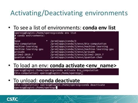 Conda Environment System How To Use It On Csuc Machines