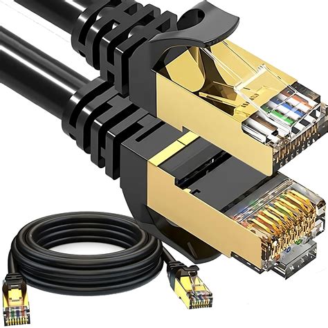 Cablu De Retea Lan Ethernet Utp Cat6a 6a Mufat Rj45 8p8c 15m Negru
