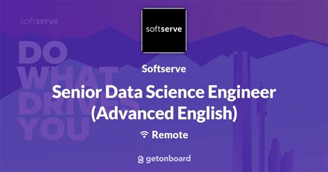 Senior Data Science Engineer Advanced English At Softserve Remote