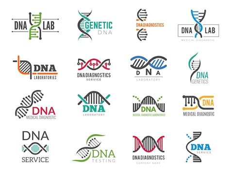 Diverse Collection Of Dna And Genetics Themed Logos And Symbols Jiffy