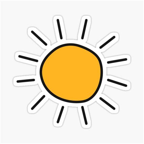 Summer Aesthetic Sun Sticker By Hicham Arbaoui Redbubble