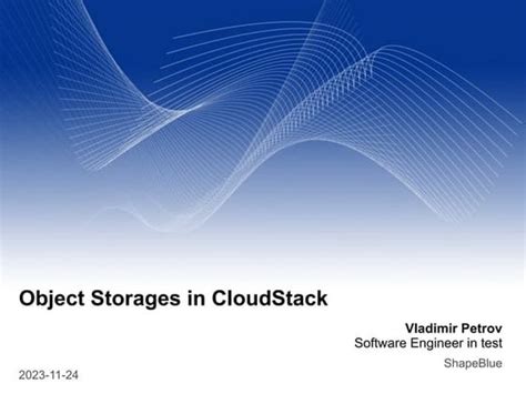 Cloudstack Object Storage Framework And Demo Ppt