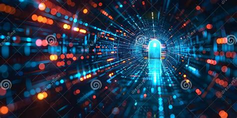 Visualizing The Cybersecurity Concept Holographic Art Of A Secure Data