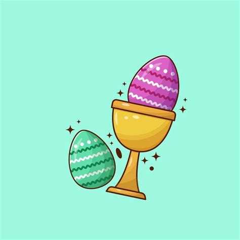 Premium Vector Easter Egg With Golden Cup Vector Design