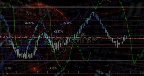 Stock Market Data And Fluctuating Graphs Over Digital World Map Animation Stock Footage Video
