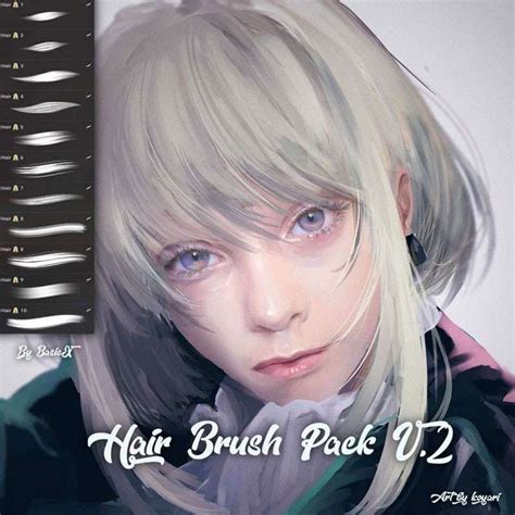 Cg原画动漫人物头发procreate笔刷 笔刷下载 素材集市