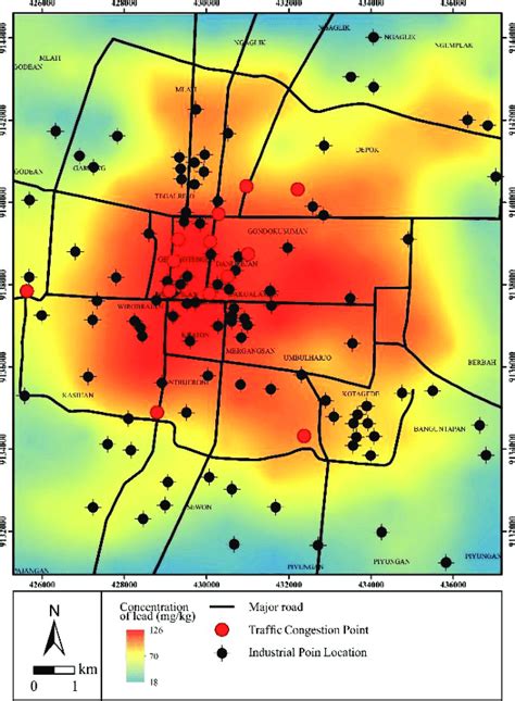 Spatial Distribution Of Lead Pb Download Scientific Diagram