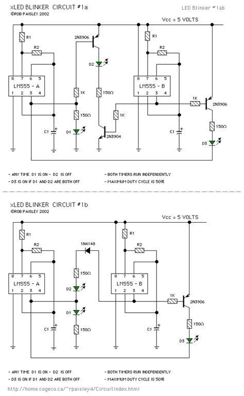 LED Blinker Circuit 1 LED And Light Circuit Circuit Diagram SeekIC Com