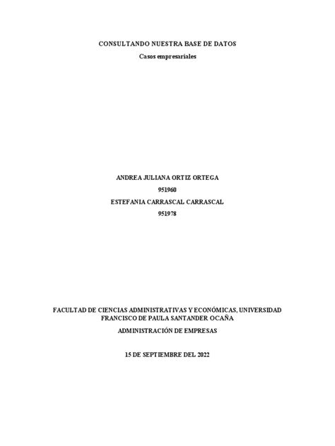 Consultando Nuestra Base De Datos Pdf Mercado Economía Negocios Económicos