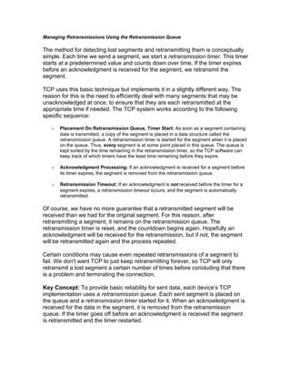 Retransmission Tcp DOC