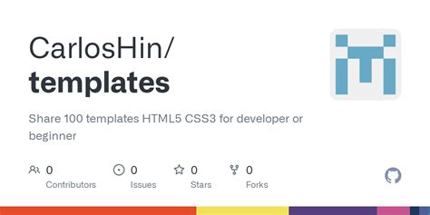Github Carloshin Templates Share Templates Html Css For Developer Or Beginner