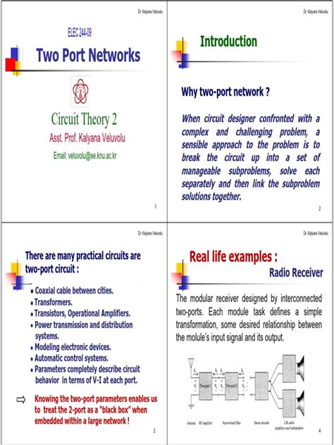 Two Port Networks Upload Pdf Electrical Circuits Electromagnetism