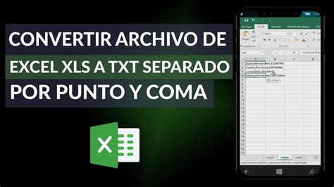 Cómo Convertir Un Archivo De Excel Xls A Txt Separado Por Punto Y Coma