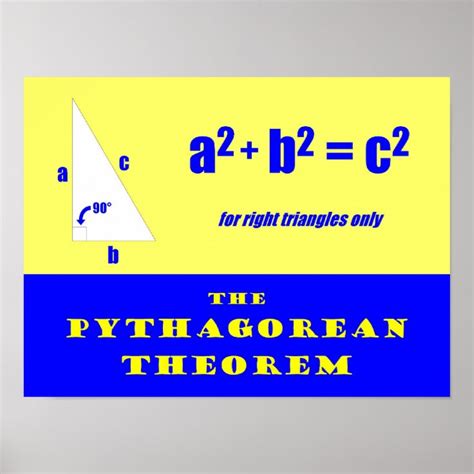 Pythagorean Theorem Poster Zazzle