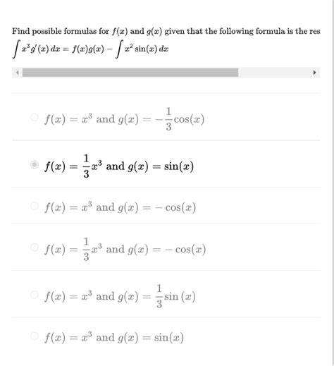 Solved Find Possible Formulas For F X And G X Given That Chegg Com