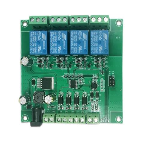 Taidacent 2 Way Modbus Rtu Relay Module Switching Input And Output RS485 TTL Communication