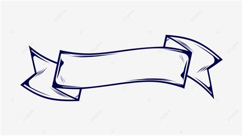 Faixa Faixa Banner Azul Vetor Lineart Png