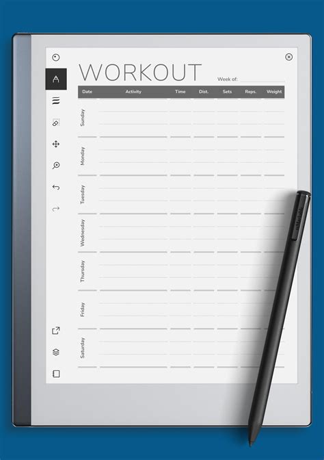 Download Weekly Workout Template PDF Plan Your Fitness