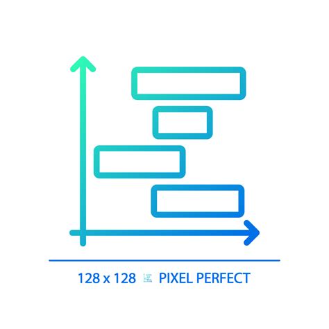 Gantt Chart Gradient Linear Vector Icon Project Timeline Task