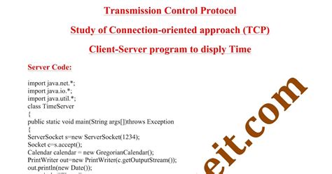 Java Program To Implement Transmission Control Protocol Tcp ~ Rock The It