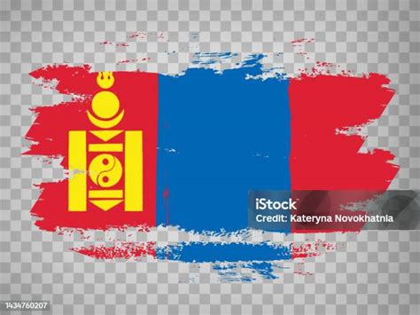 몽골 브러쉬 스트로크 배경의 국기 몽골의 국기 투명한 Backrgound에 웹 사이트 디자인 응용 프로그램 Ui에 대한 스톡 벡터 Eps10 0명에 대한 스톡 벡터 아트 및